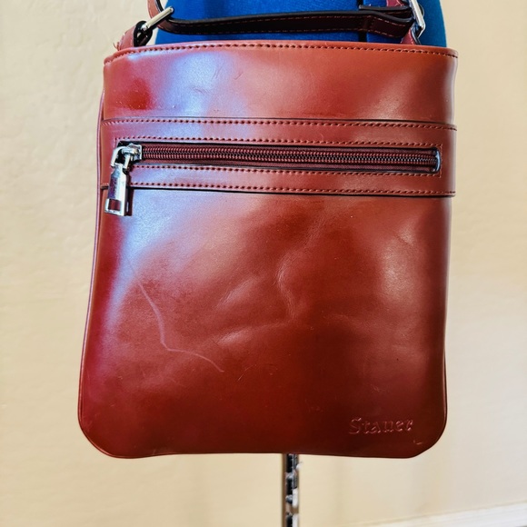 Stauer | Bags | Stauer Brooklyn Brown Leather Crossbody Bag | Poshmark